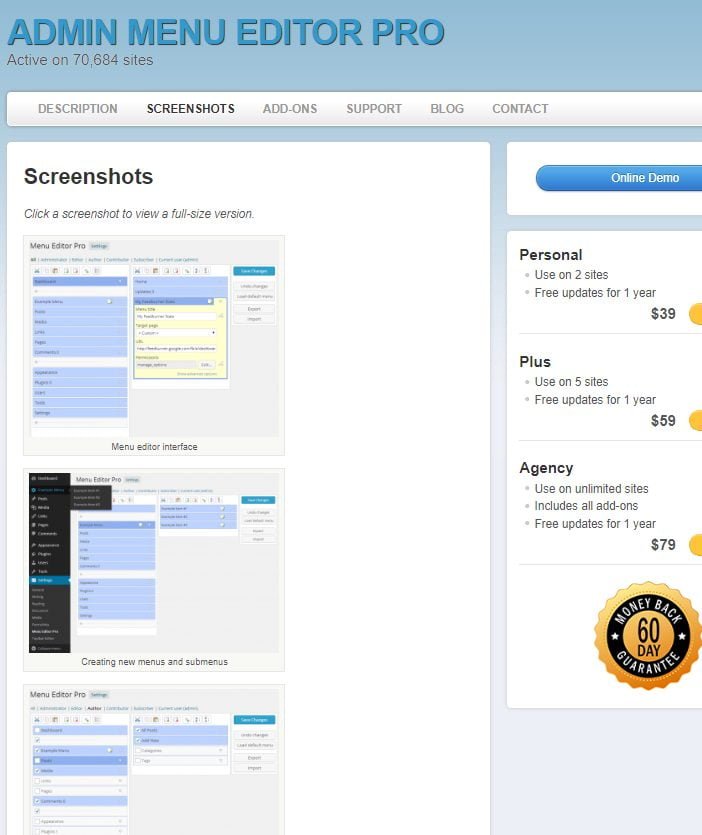 Admin Menu Editor Pro và Addon đi kèm - Chợ Code Ngon